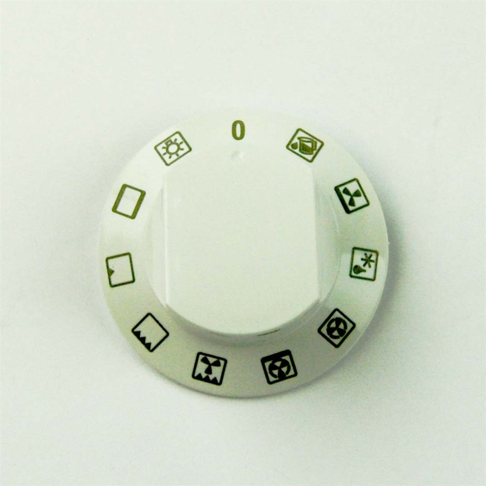 Hvid knap til ovnindstilling i Gorenje, Atag ovn og komfur